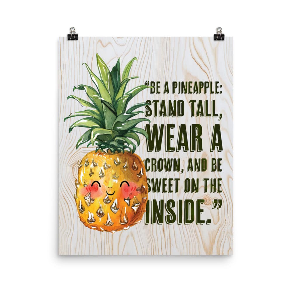 Pineapple Positivity Poster | LOLA + SOFIA