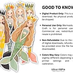 Mermaid Paper Craft Printable - DIY Digital Download | LOLA + SOFIA