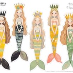 Mermaid Paper Craft Printable - DIY Digital Download | LOLA + SOFIA
