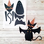 Halloween Printable Articulated Cat Bat Paper Puppet - LOLA + SOFIA