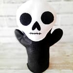 Handmade Felt Skull Hand Puppet | LOLA + SOFIA