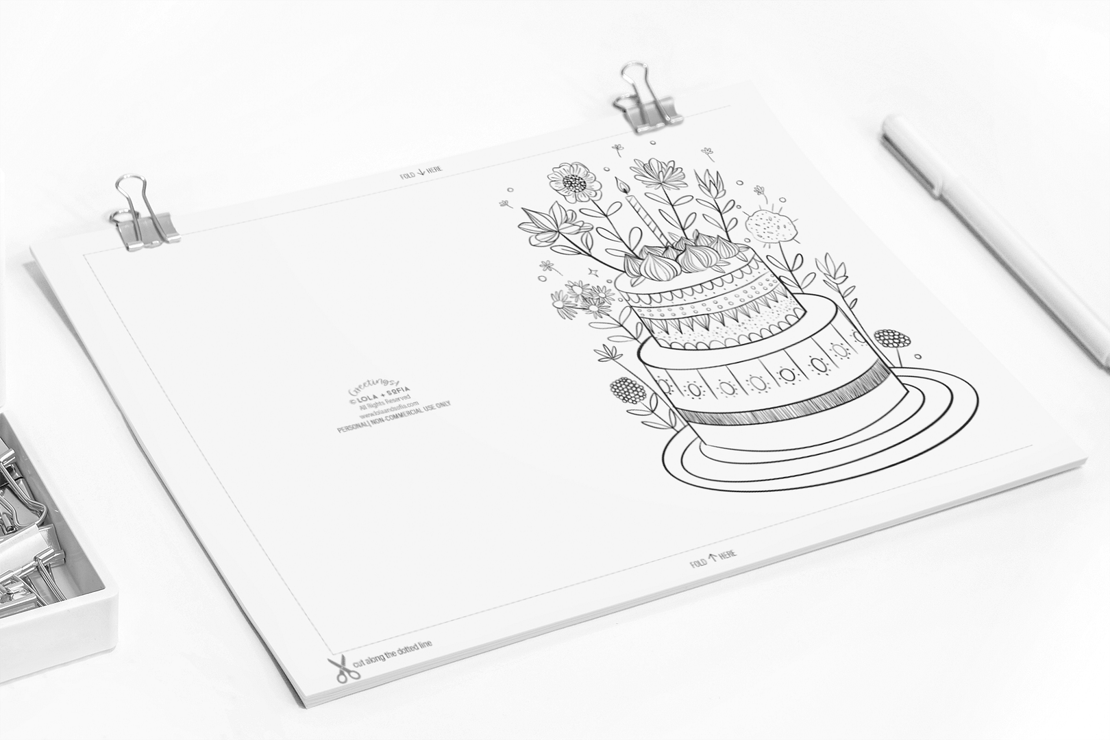 cake coloring pages with congratulations