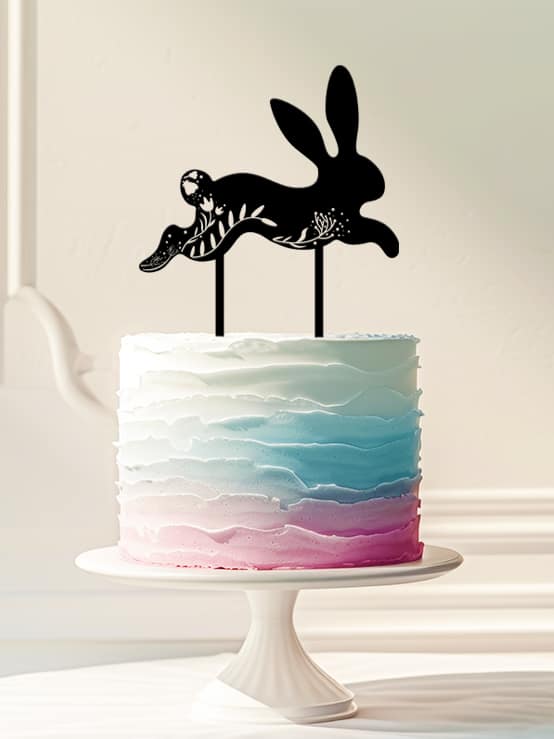 3D-Printed Floral Bunny Cake Topper | LOLA + SOFIA