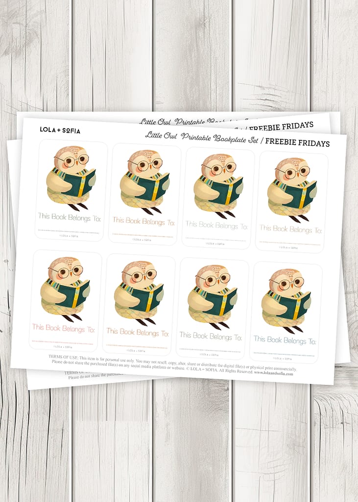 Adorable Free Printable Bookplates for Kids! | LOLA + SOFIA