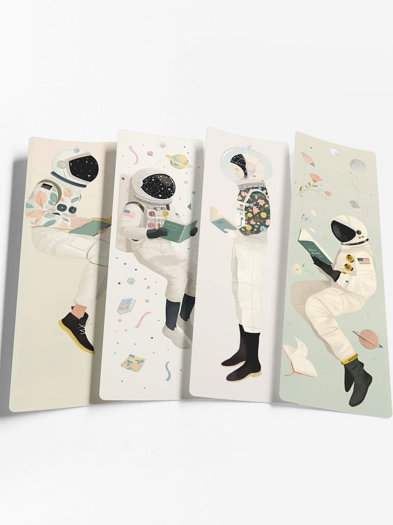 Printable Bookmark Set - Reading Astronauts | LOLA + SOFIA