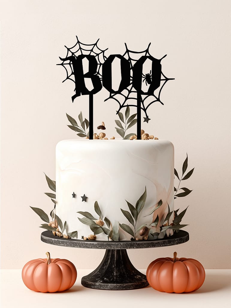 Boo Spider Web Halloween Cake Topper | LOLA + SOFIA