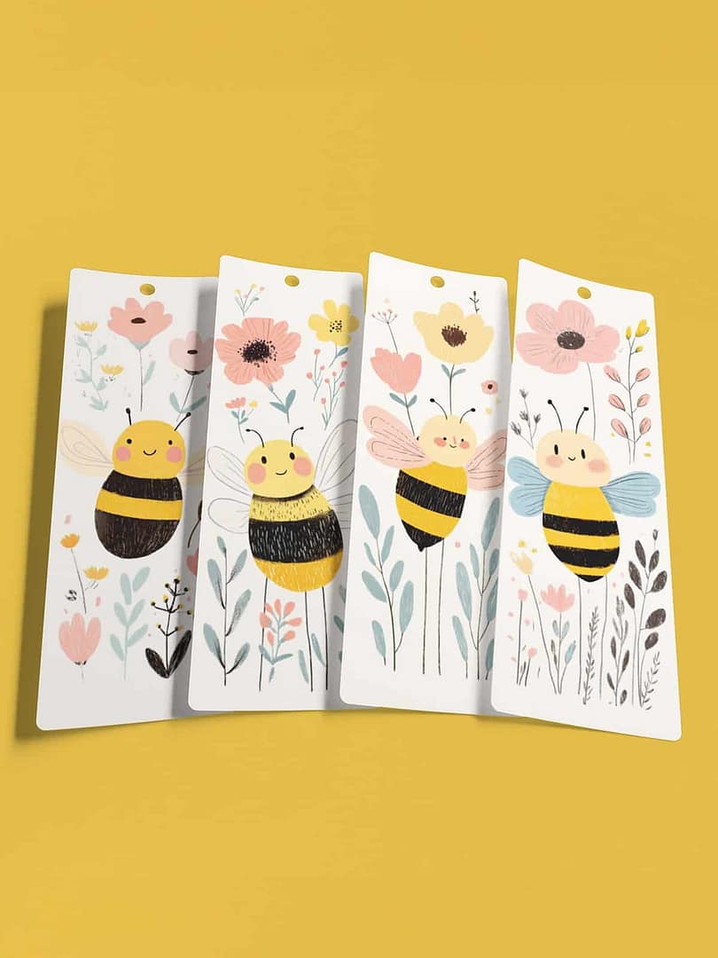 Happy Buzzing Bees Printable Bookmark Set | LOLA + SOFIA