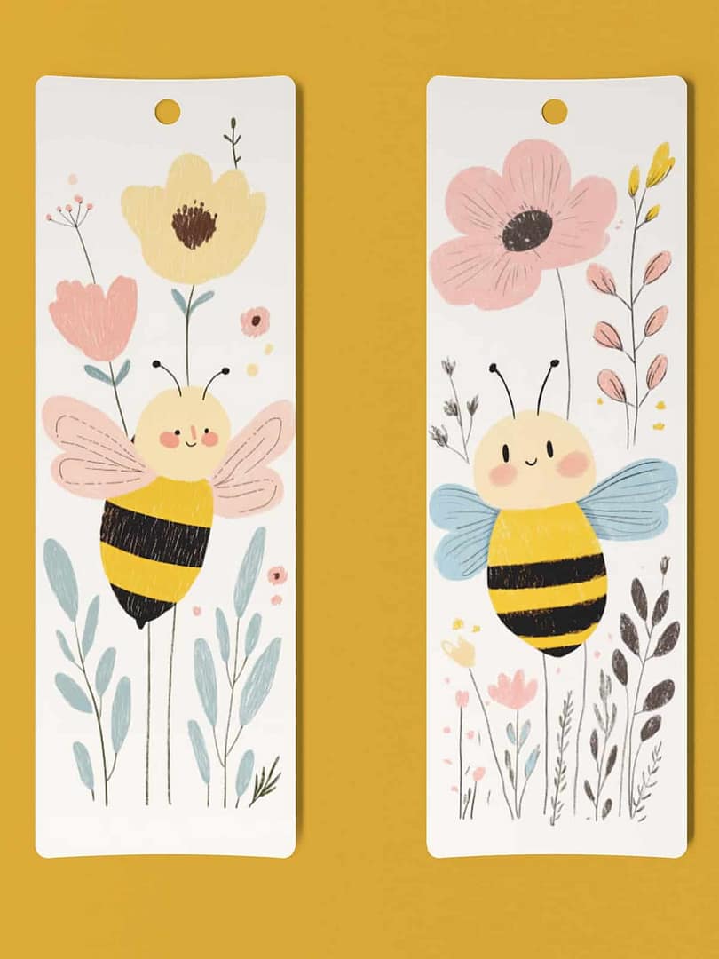 Happy Buzzing Bees Printable Bookmark Set | LOLA + SOFIA