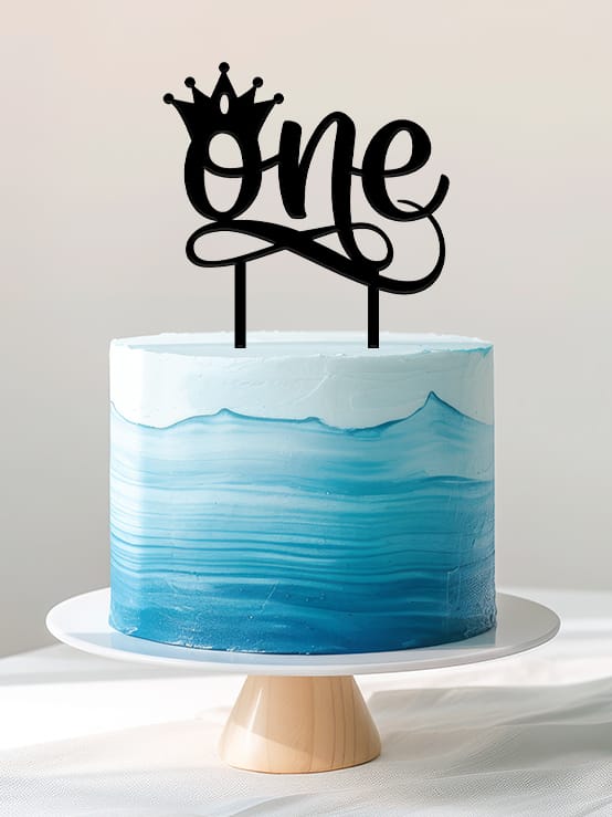 First Birthday Crowned 'One' Cake Topper | LOLA + SOFIA