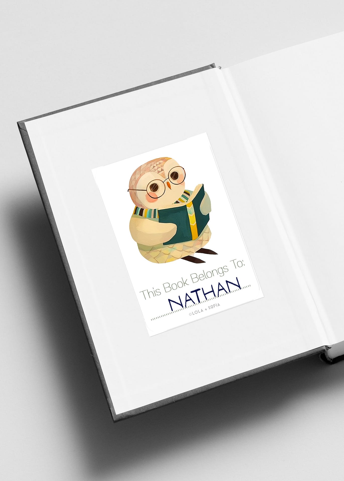 Free Printable Bookplate for Kids - Little Owl Reading | LOLA + SOFIA