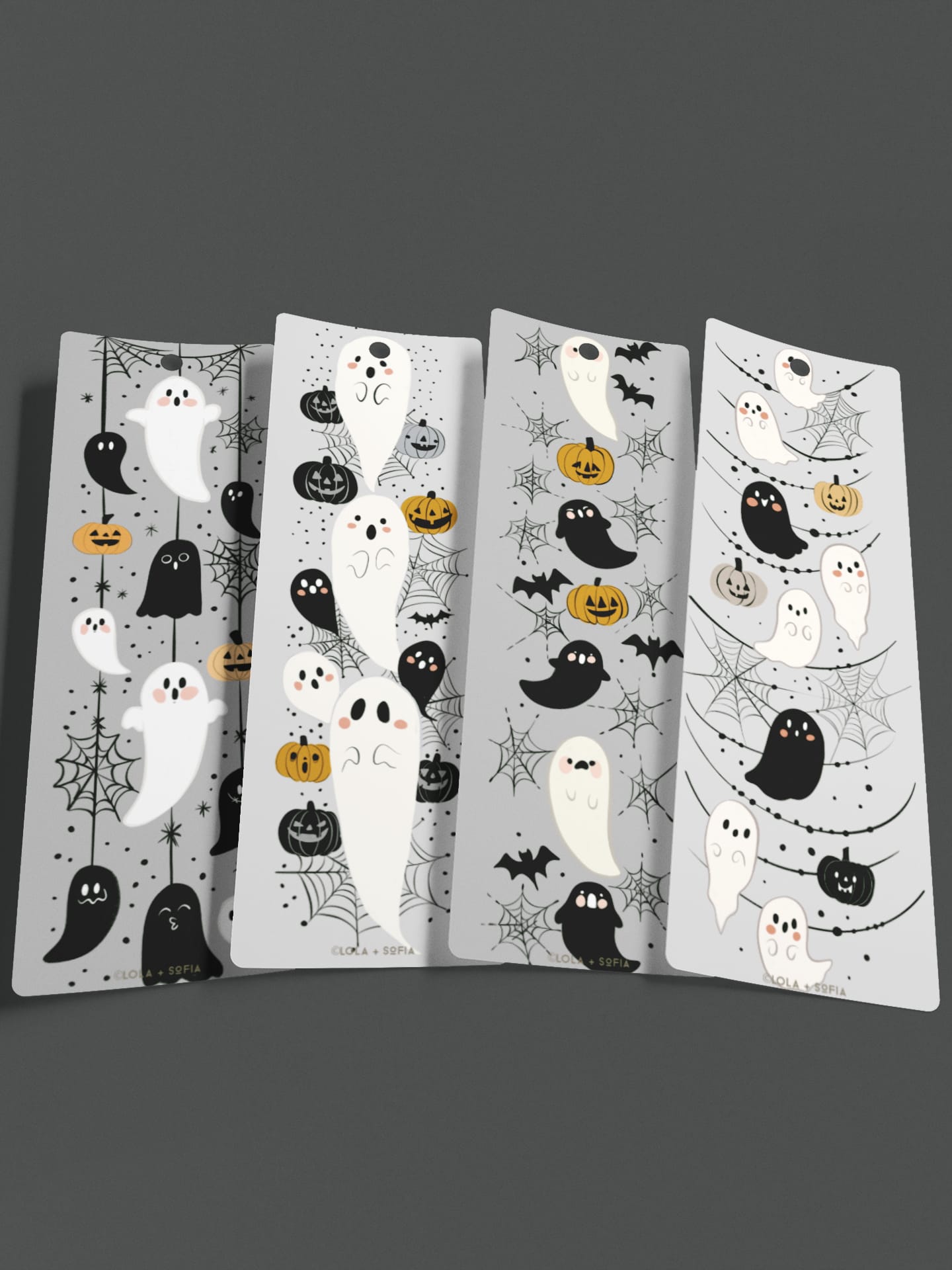 Little Ghosts & Pumpkins Printable Bookmark Set - LOLA + SOFIA