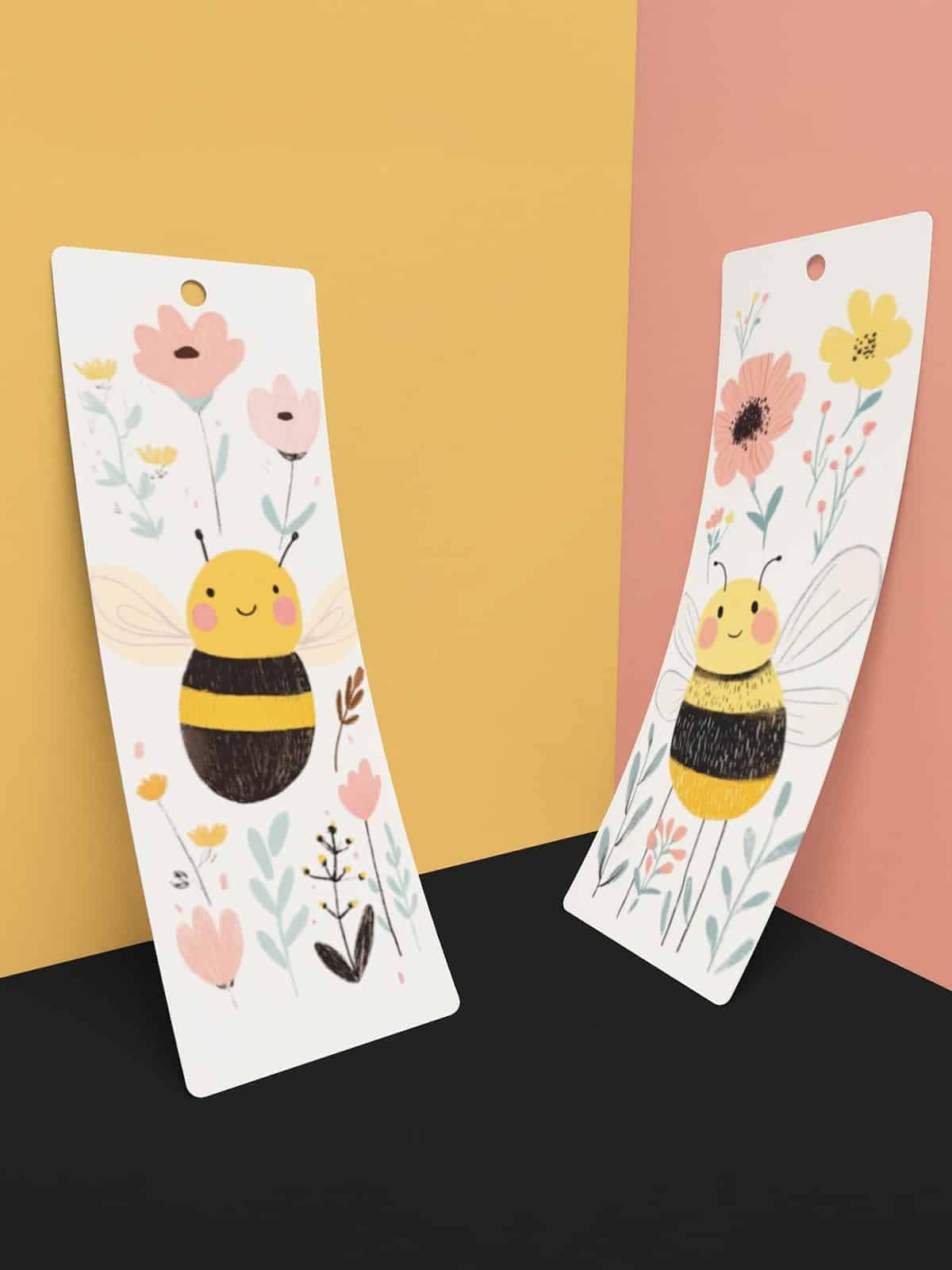 Happy Buzzing Bees Printable Bookmark Set | LOLA + SOFIA