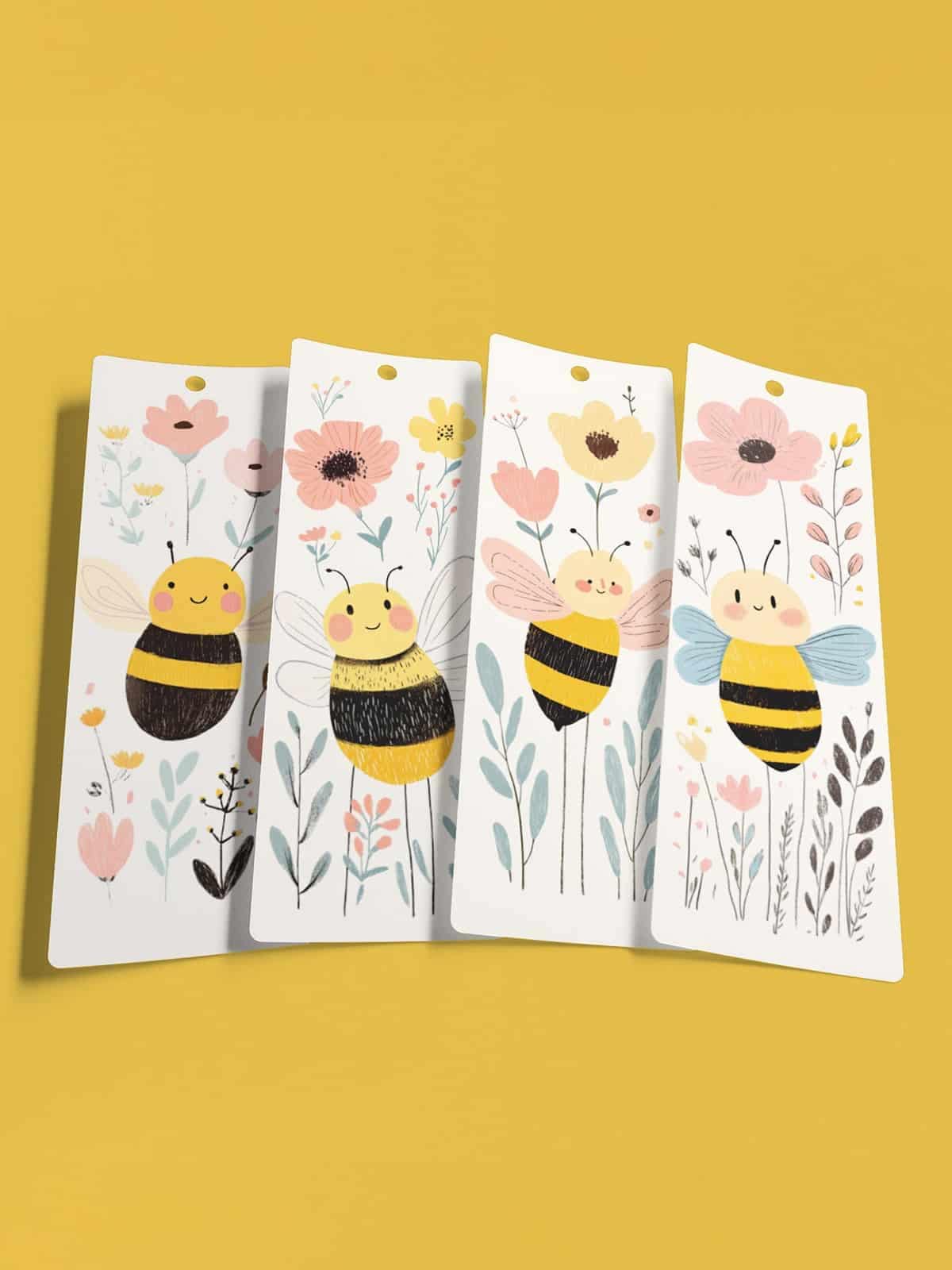 Happy Buzzing Bees Printable Bookmark Set | LOLA + SOFIA
