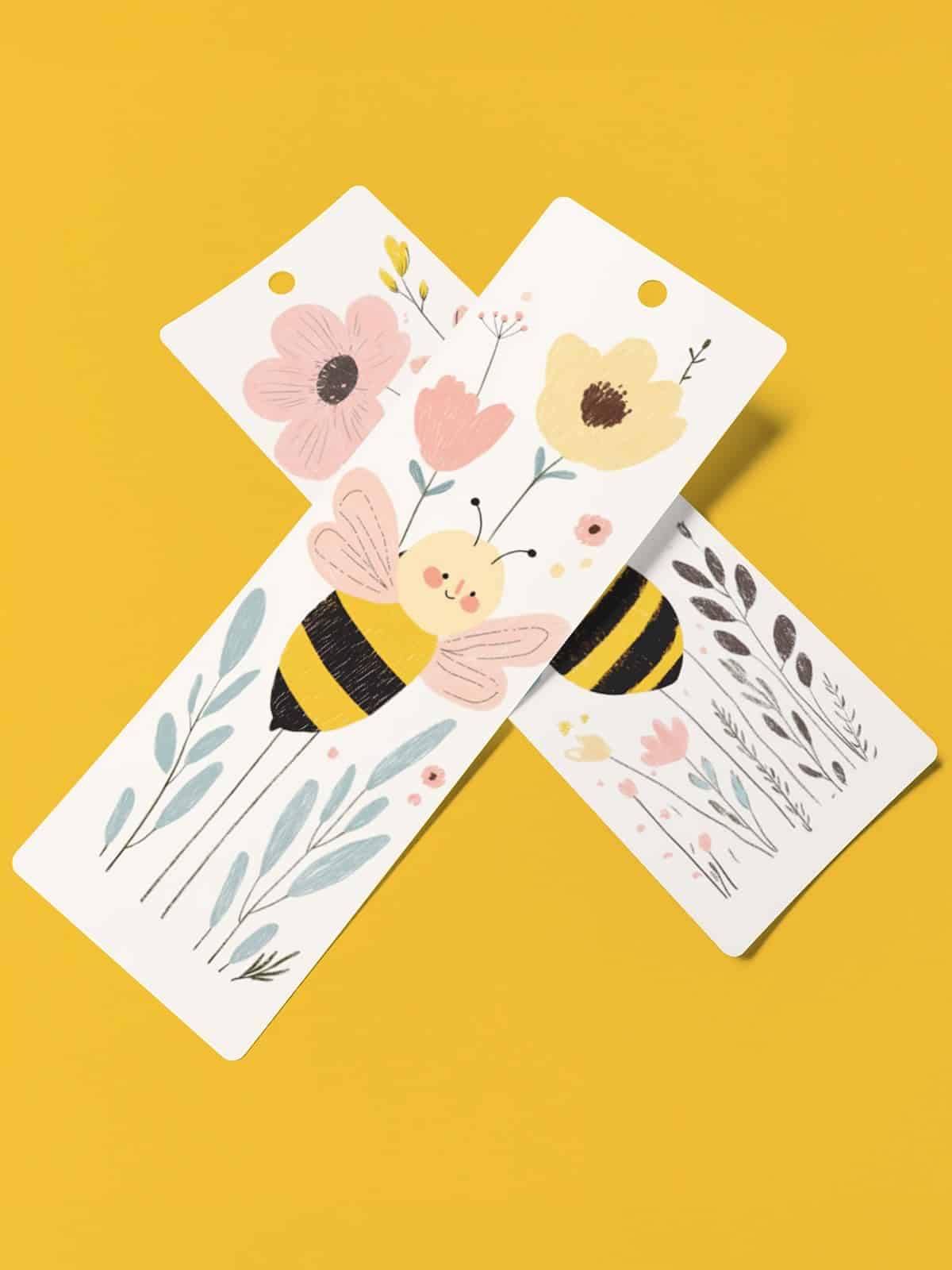Happy Buzzing Bees Printable Bookmark Set | LOLA + SOFIA